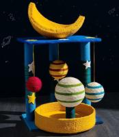 China Cat Scratcher Board Cat Tree Multi Color M Size Sisal Rope Flannel Cat Toy Crawling Frame for sale