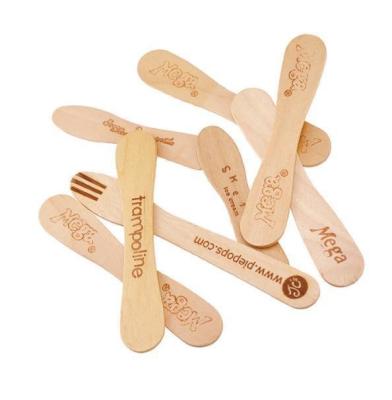 China Biodegradable Wooden Ice Cream Stick 20kg Gross Weight Jumbo Wrap Custom Logo for sale