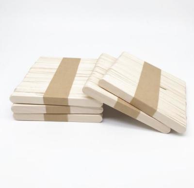 China Eco Friendly Bamboo Wooden Ice Cream Sticks Custom Logo 10000 Pieces Per Carton for sale