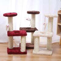 China Cat Scratcher Toy Pillar Climbing Frame with Sisal Rope 42x32x25cm Detachable for sale