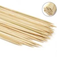 China Organic Super Long Bamboo BBQ Sticks 40cm 50cm for Hot Dog Corn Chicken Skewer Biodegradable for sale