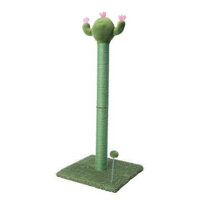 China Wooden Cat Climbing Frame Cactus Cat Scratcher Size M for Playtime for sale