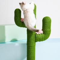 China Sisal Cactus Cat Scratcher Toy M Size Custom Logo Particleboard Flannel for sale