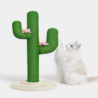 China Sisal Cactus Cat Scratcher Toy M Size Custom Logo Particleboard Flannel for sale