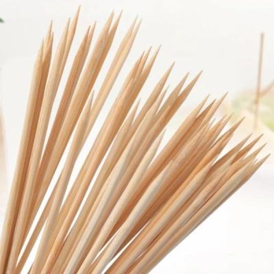 China Disposable Bamboo Kebab Skewers 4mm Diameter 300mm Length Eco-Friendly Party Food Sticks for sale