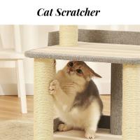 China Customized Request Three Layer Sisal Cat Tree Scratcher with Logo Printing Option for sale