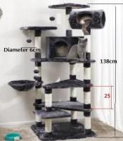 China Custom Size Sisal Cat Scratching Post Multi-Layer Cat Tree M Size Blue for sale