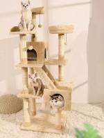 China Large Cat Tree with Sisal Rope for Climbing and Scratching 80cm Height for sale