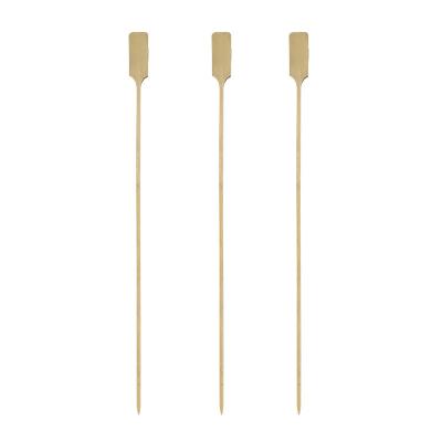 China 30cm Flat Bamboo Skewers for BBQ Meat Disposable Eco-Friendly Biodegradable 2.5mm Diameter for sale