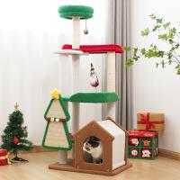 China Christmas Series Cat Tree with Sisal Scratching Post and Jumping Platform M Size for sale