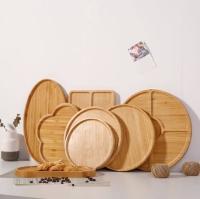 China Bamboo Wood Plates for Food Serving Plate 160x140x56cm Eco Friendly Durable for sale