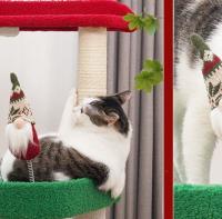 China Christmas Series Cat Tree with Sisal Scratching Post and Jumping Platform M Size for sale