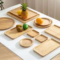China Bamboo Wood Plates for Food Serving Plate 160x140x56cm Eco Friendly Durable for sale