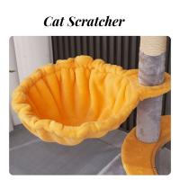 China Cat Climbing Frame Cat Tree Velvet Cloth Sisal Scratching Post M Size Custom Logo for sale