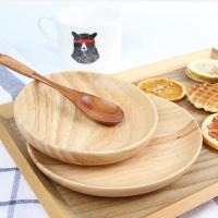 China Natural Bamboo Wooden Food Serving Tray with Handle 30x20 cm for Home Kitchen Living Room for sale