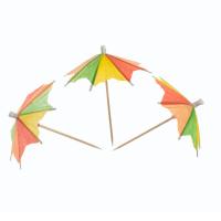 China Eco Friendly Bamboo Umbrella Toothpicks 65mm for Cupcake Toppers Cocktail Drink Sticks for sale