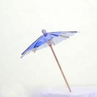 China Eco Friendly Bamboo Umbrella Toothpicks 65mm for Cupcake Toppers Cocktail Drink Sticks for sale