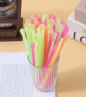 China Disposable Milkshake Straw with Spoon PP Tube 6mm x 200mm Eco-Friendly Dual-Use for sale