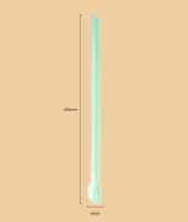 China Disposable Milkshake Straw with Spoon PP Tube 6mm x 200mm Eco-Friendly Dual-Use for sale