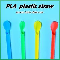 China PLA Spoon Tube Straw 6mm x 200mm Food Contact Grade Eco Friendly Biodegradable for sale
