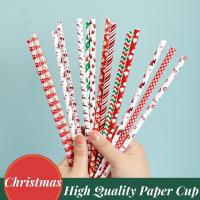 China Customized Request Disposable Straw for Custom Mixed Colored Christmas Paper Straw for sale