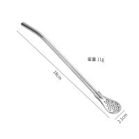 China Initial Payment Detachable 304 Stainless Steel Straw Spoon Mate Tea Filter Straws for sale