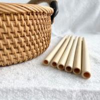 China Eco-Friendly Biodegradable Bamboo Straws 11x200mm Food Contact Grade Reusable for sale