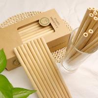 China Eco-Friendly Biodegradable Bamboo Straws 11x200mm Food Contact Grade Reusable for sale