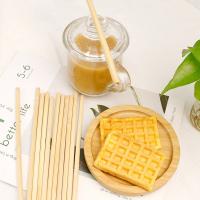 China Reusable Natural Organic Bamboo Fiber Drinking Straw 11x200mm for Hot Cold Beverage for sale