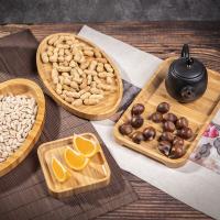 China Customizable Disposable Bamboo Tray Rectangular Natural Color for Serving Fruits Breads and Tea for sale