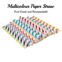 China Eco-Friendly Food Grade Paper Straws 6mm x 197mm Custom Logo Disposable Drinking Straws for sale