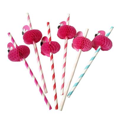 China Christmas Paper Straw 6mm x 197mm Straight Colorful Eco-Friendly Biodegradable Disposable Drinking Straws for sale