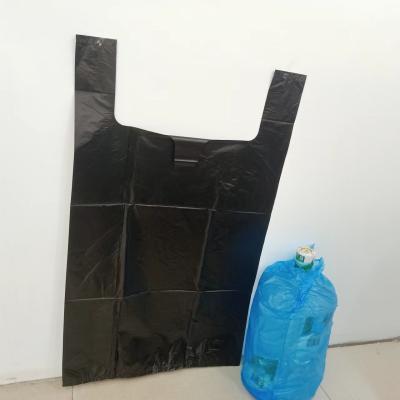 China Biodegradable T-Shirt Garbage Bag 80x100cm 27g for Outdoor Public Place Custom Logo for sale