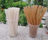 China Eco-Friendly Custom Size and Logo Printing Disposable Bamboo Fiber Straw Customization for sale