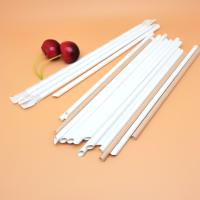 China Eco Friendly Disposable Paper Straw 6mm x 197mm White Brown Custom Logo for sale