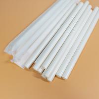 China Eco Friendly Disposable Paper Straw 6mm x 197mm White Brown Custom Logo for sale