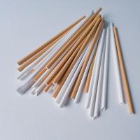 China Eco Friendly Disposable Paper Straw 6mm x 197mm White Brown Custom Logo for sale