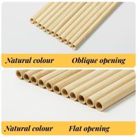 China Full Payment Natural Bamboo Drinking Straws Reusable Straw Custom Logo Different Size for sale