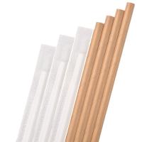 China Eco-Friendly Reusable Bamboo Fiber Drinking Straw 6x200mm Natural Organic Disposable for sale