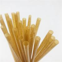 China Eco-Friendly Reusable Bamboo Fiber Drinking Straw 6x200mm Natural Organic Disposable for sale
