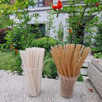 China Biodegradable Bamboo Fiber Straw 6x210mm Eco-Friendly Reusable Drinking Straw for sale
