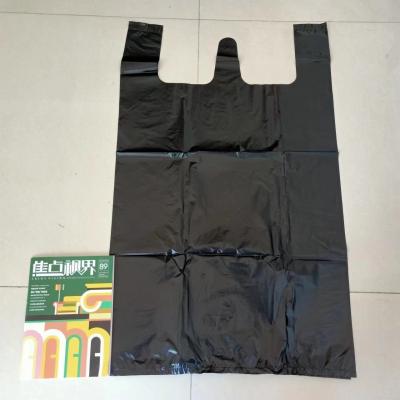 China Biodegradable T-Shirt Trash Bag LDPE HDPE Eco-Friendly Outdoor Public Place Custom Size for sale