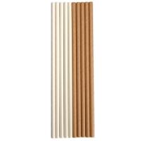China Eco Friendly Paper Drinking Straws 6mm x 197mm Custom Logo Disposable Biodegradable for sale