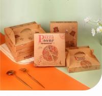 China Rectangle Food Packaging Container Customization Food Grade Pizza Box Packaging Box for sale