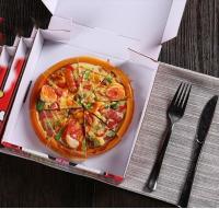 China 9/10/12 Inches Disposable Corrugated Pizza Boxes with Customized Dimension and Design for sale
