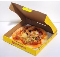 China 9/10/12 Inches Disposable Corrugated Pizza Boxes with Customized Dimension and Design for sale