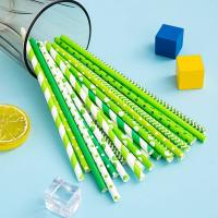 China Food Grade Paper Straws 6mm x 197mm Eco Friendly Biodegradable for Pearl Milk Tea for sale
