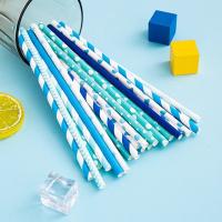 China Food Grade Paper Straws 6mm x 197mm Eco Friendly Biodegradable for Pearl Milk Tea for sale