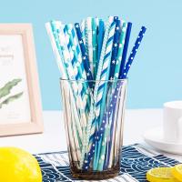 China Food Grade Paper Straws 6mm x 197mm Eco Friendly Biodegradable for Pearl Milk Tea for sale