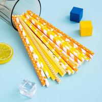 China Food Grade Paper Straws 6mm x 197mm Eco Friendly Biodegradable for Pearl Milk Tea for sale
